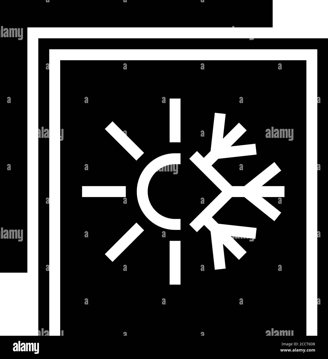 summer and winter insulation layer glyph icon vector illustration Stock ...