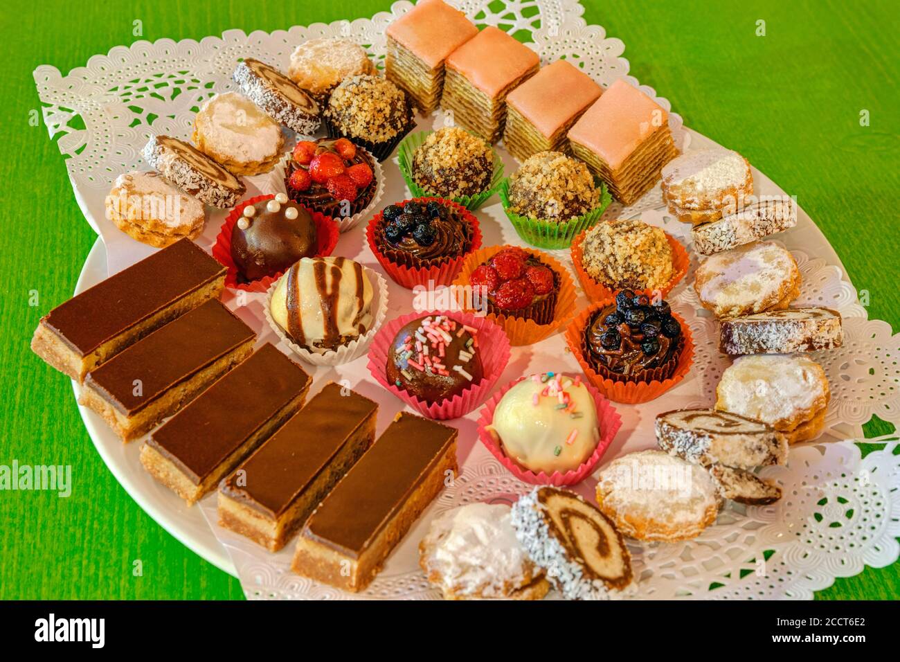 decorative small cakes for serving Stock Photo - Alamy