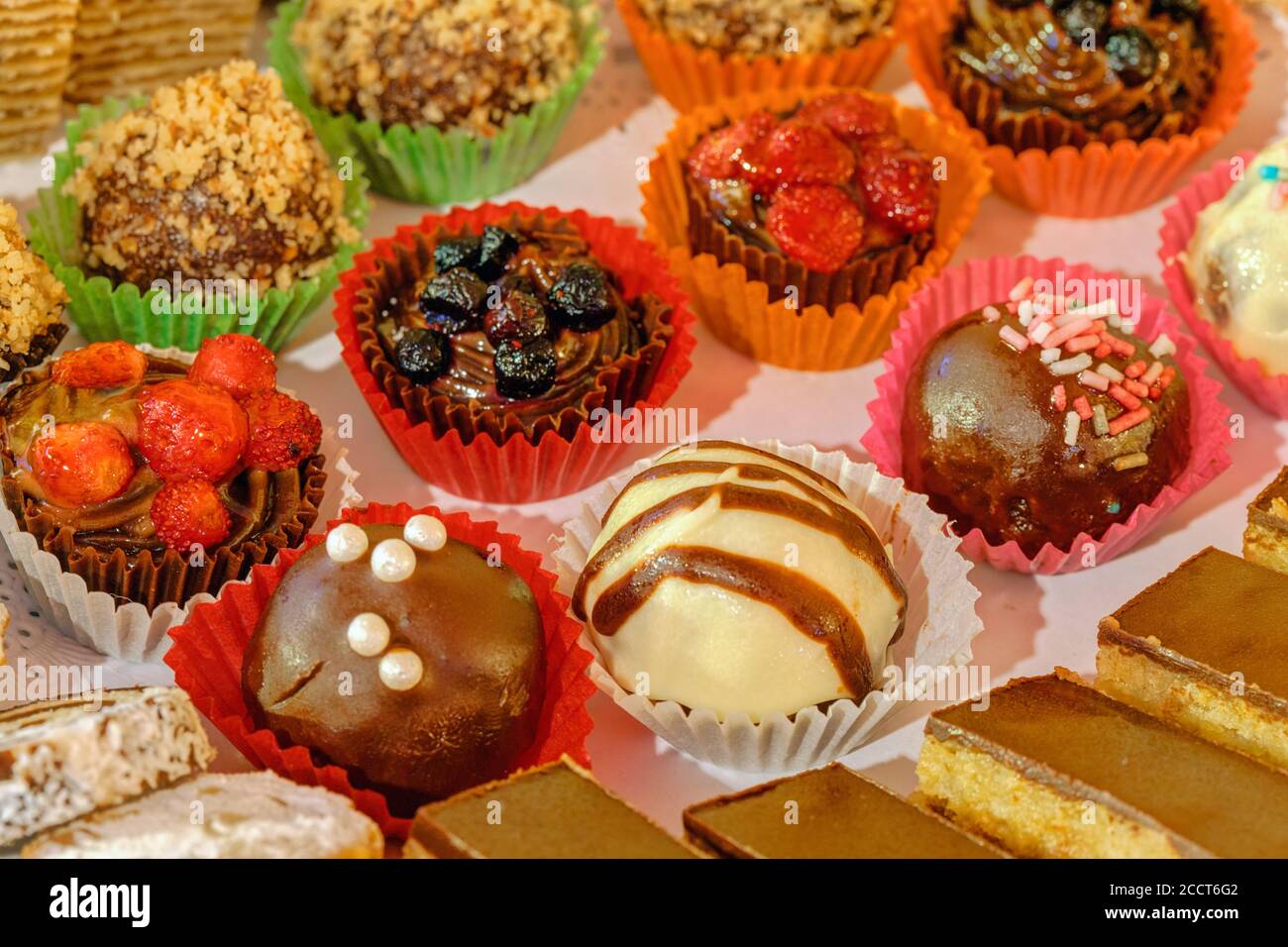 decorative small cakes for serving Stock Photo - Alamy