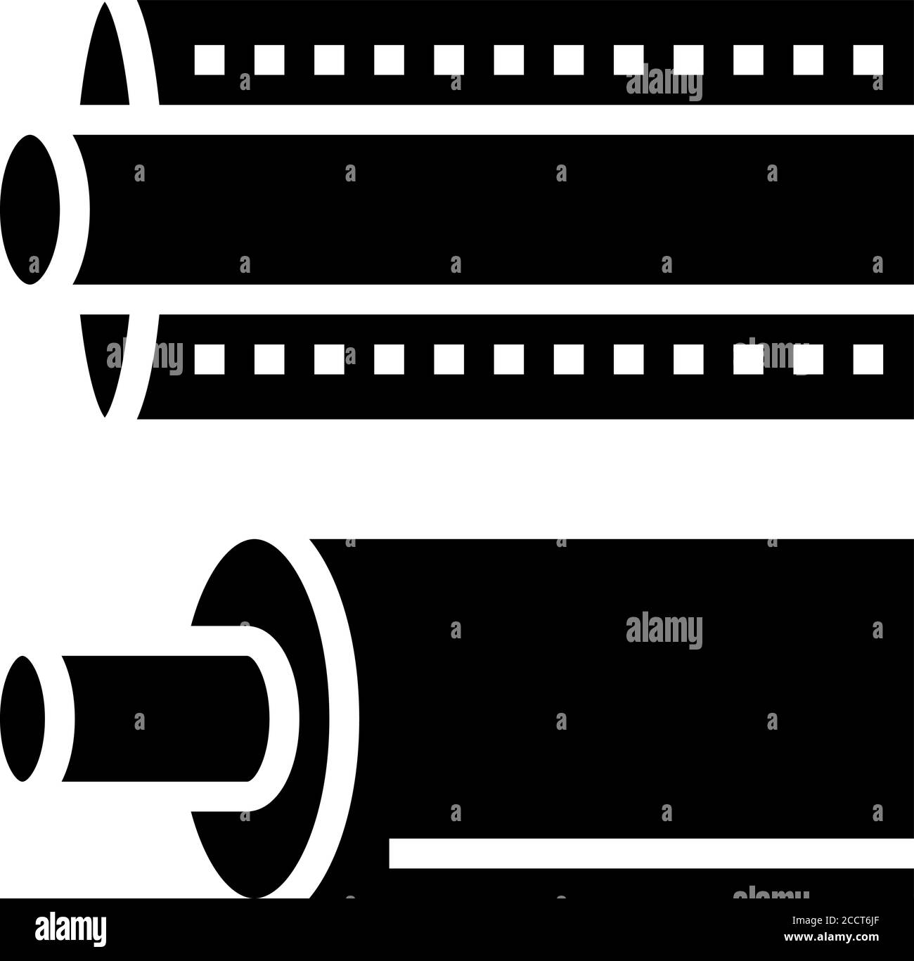 insulation material roll glyph icon vector illustration Stock Vector ...