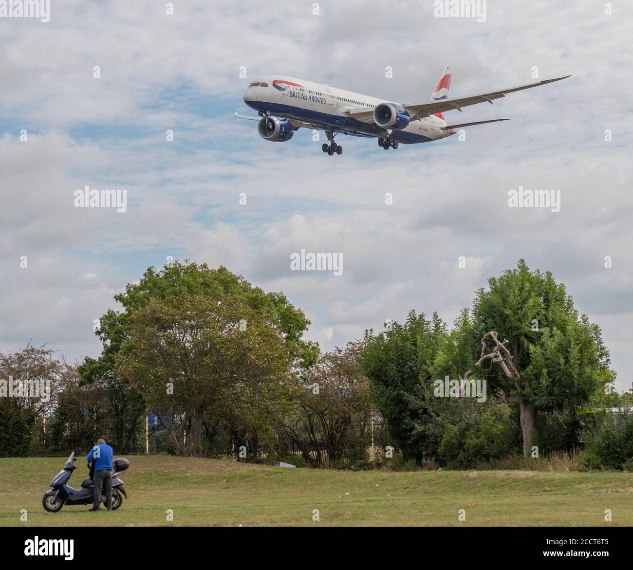 Heathrow Airport, London, UK. 24 August 2020. Westerly operations ...