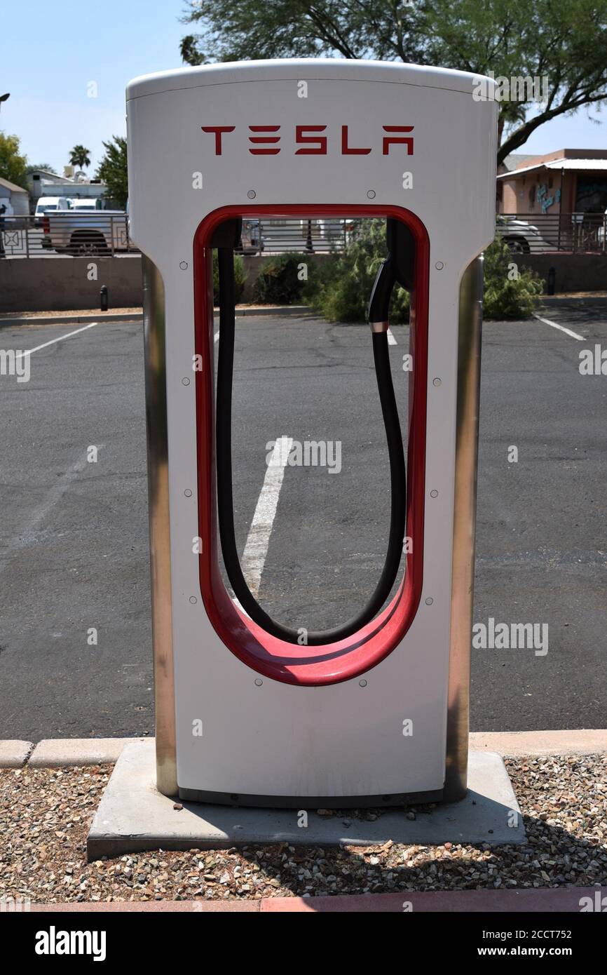 Tesla charging station Stock Photo - Alamy