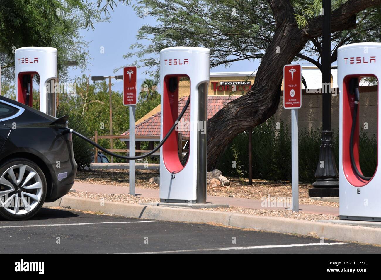 Tesla charging station Stock Photo - Alamy