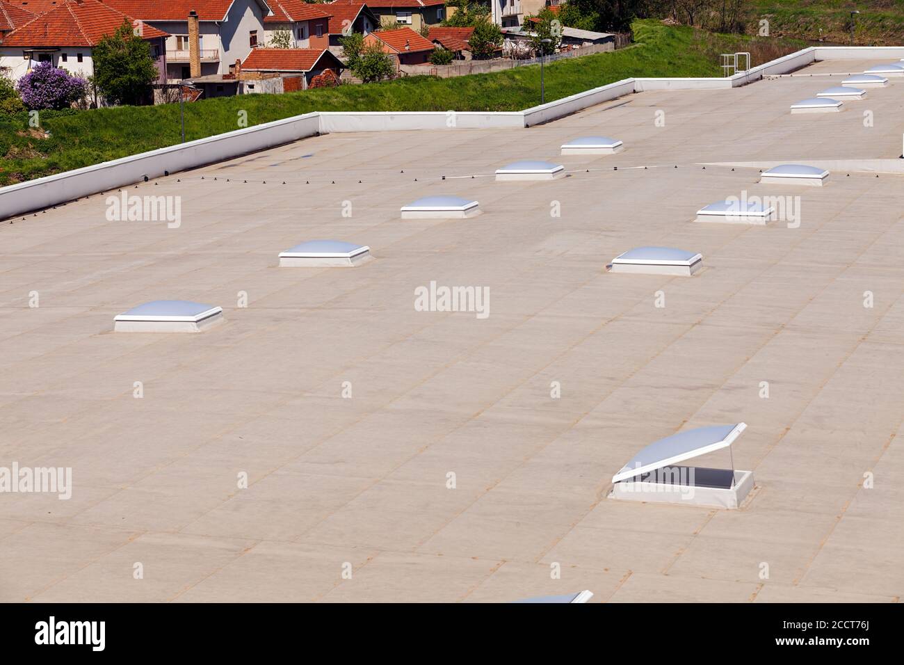 roof window on the industrial hall Stock Photo - Alamy