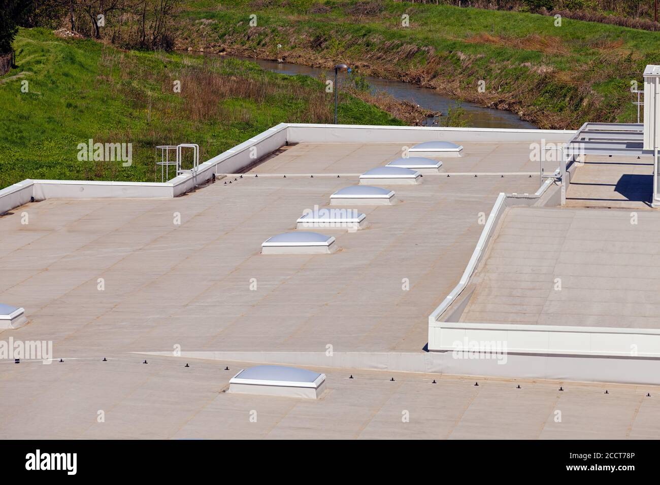 roof window on the industrial hall Stock Photo - Alamy