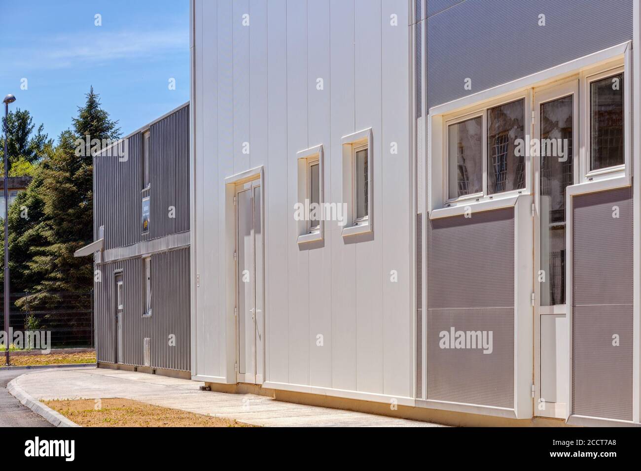 entrance for employees in the industrial hall Stock Photo - Alamy