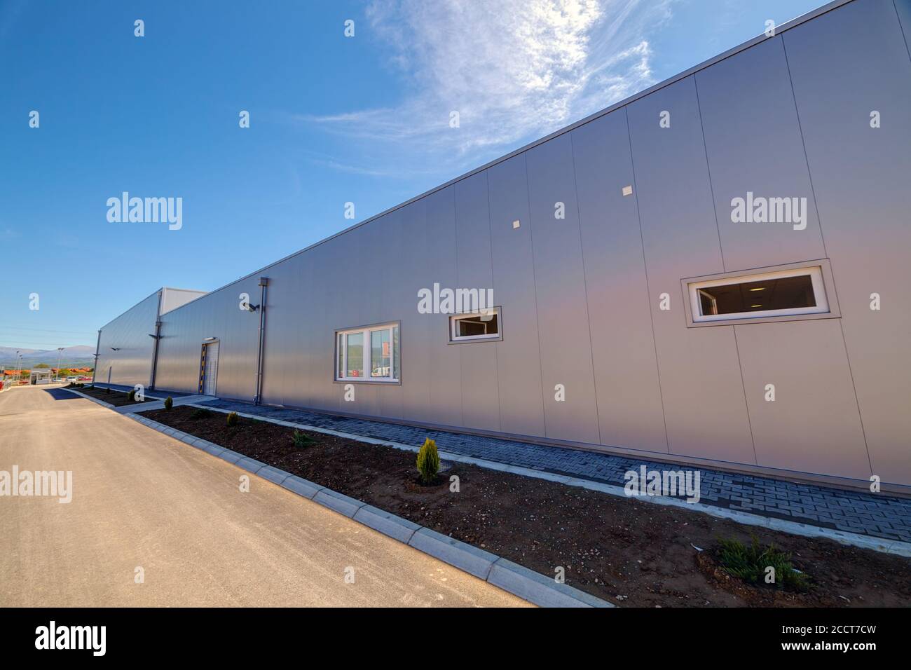 entrance for employees in the industrial hall Stock Photo - Alamy