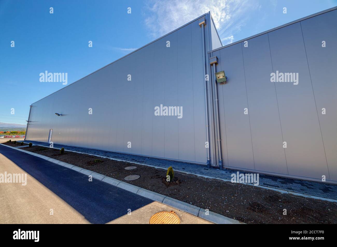 entrance for employees in the industrial hall Stock Photo - Alamy