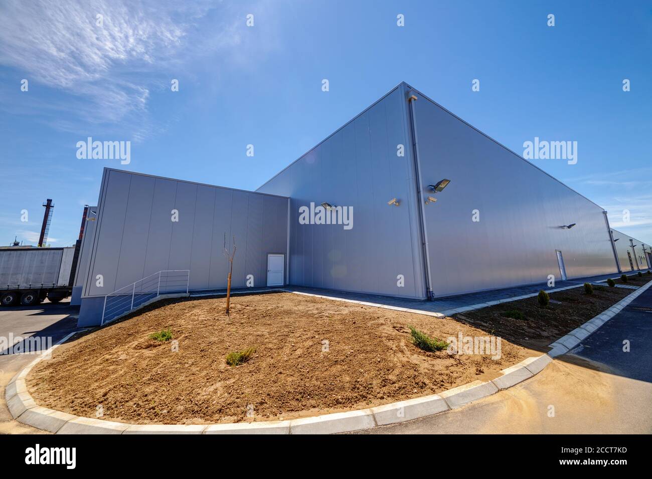 entrance for employees in the industrial hall Stock Photo - Alamy