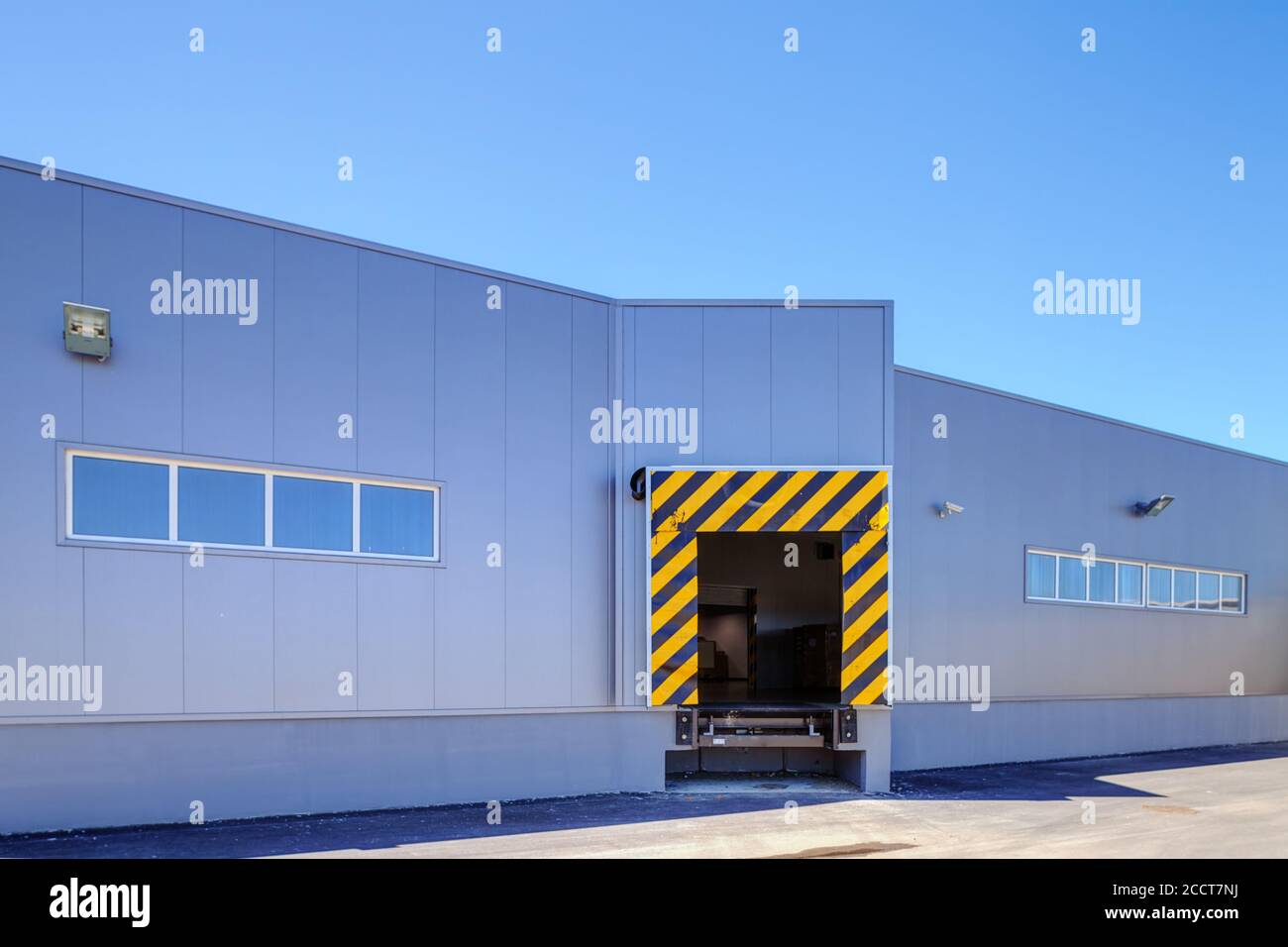 doors for loading cargo from the truck into the building Stock Photo ...