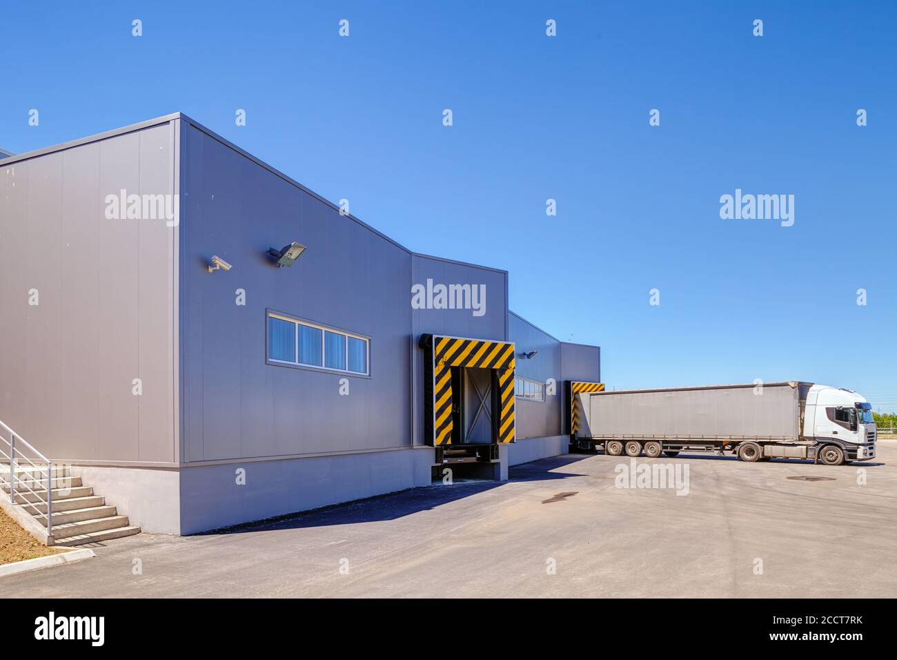 doors for loading cargo from the truck into the building Stock Photo ...