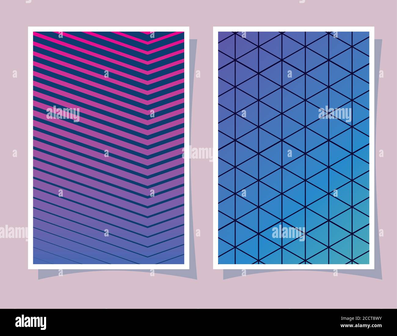 Pink and blue gradient and pattern backgrounds frames design Abstract ...