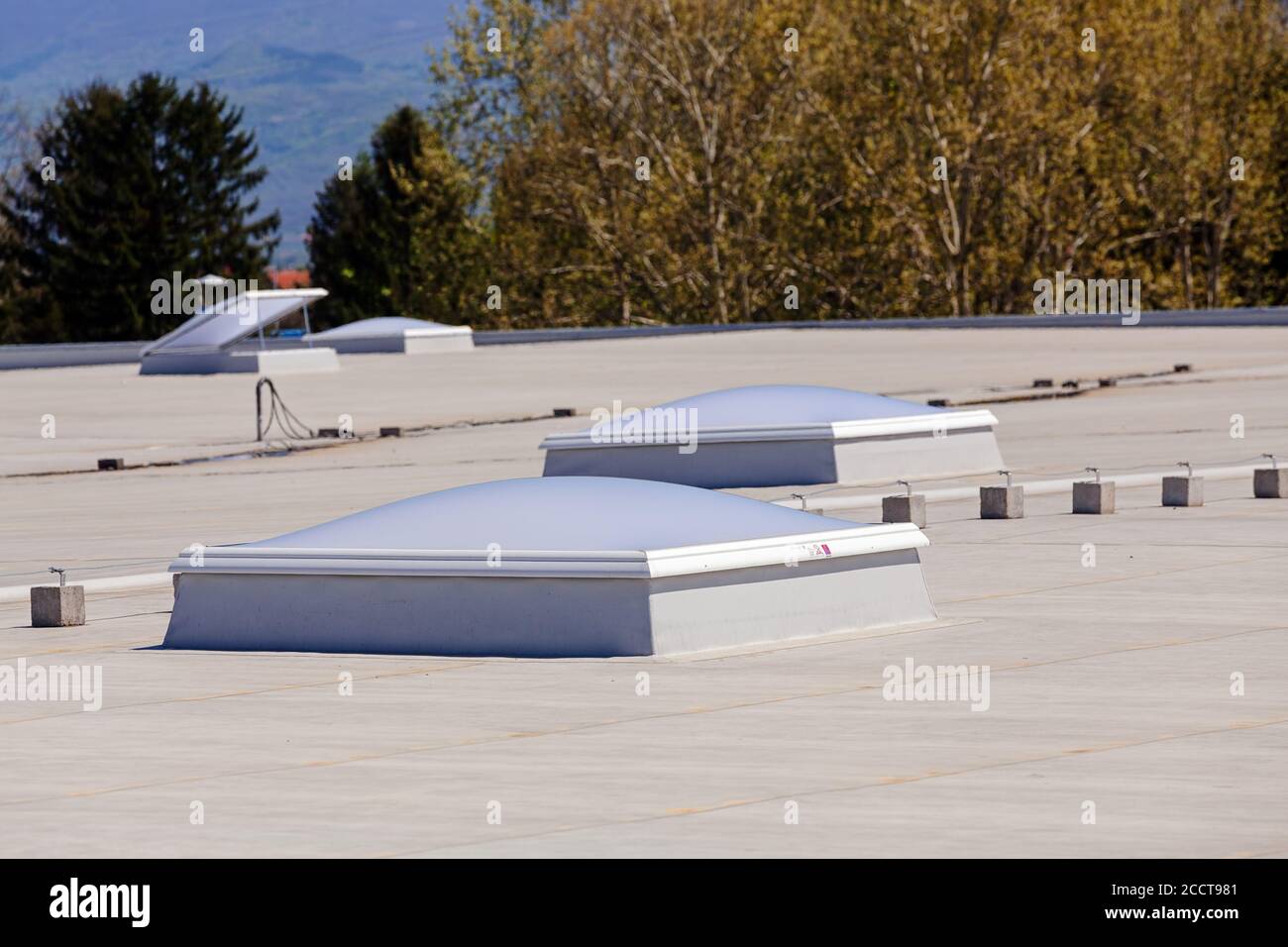roof window on the industrial hall Stock Photo - Alamy