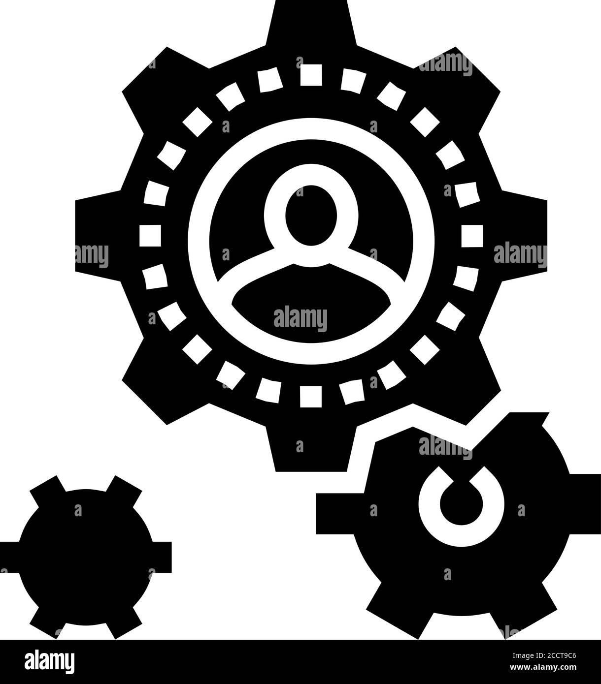 Working mechanism colleague glyph icon Stock Vector Images - Alamy
