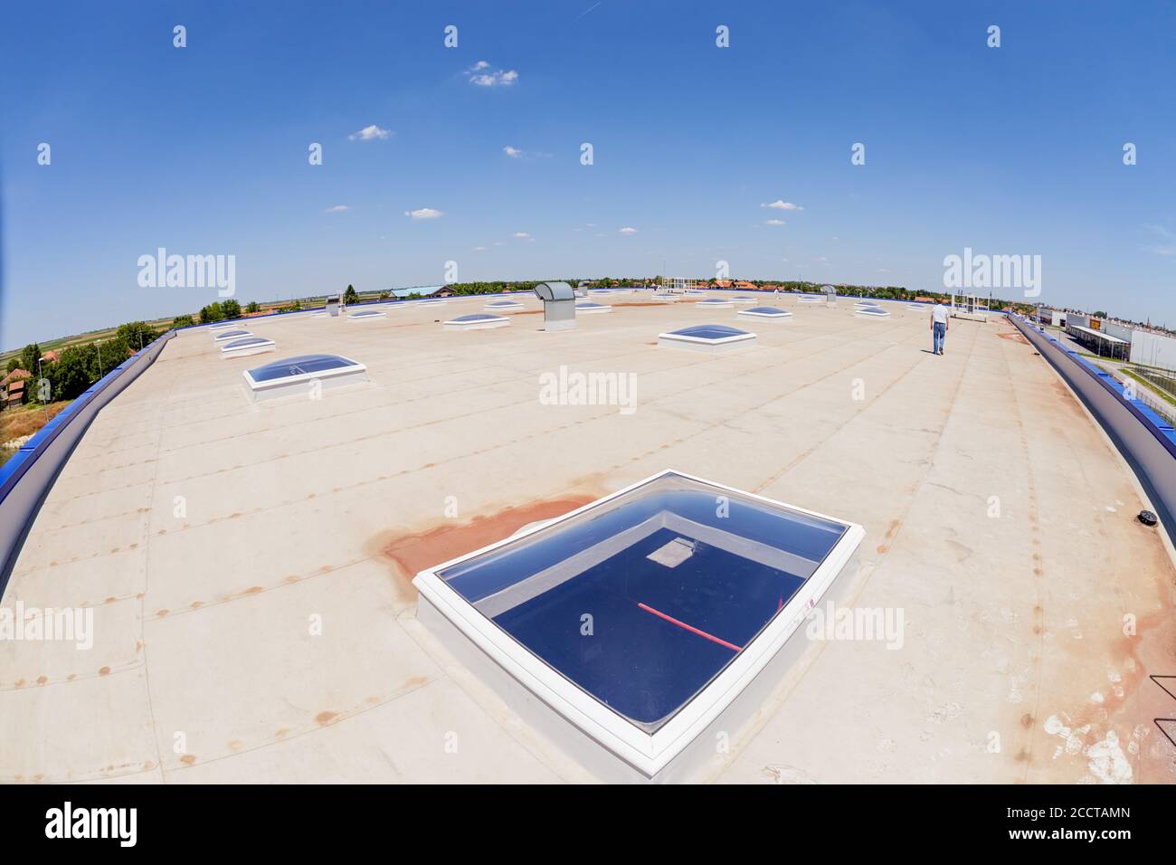 roof windows on the industrial hall Stock Photo - Alamy