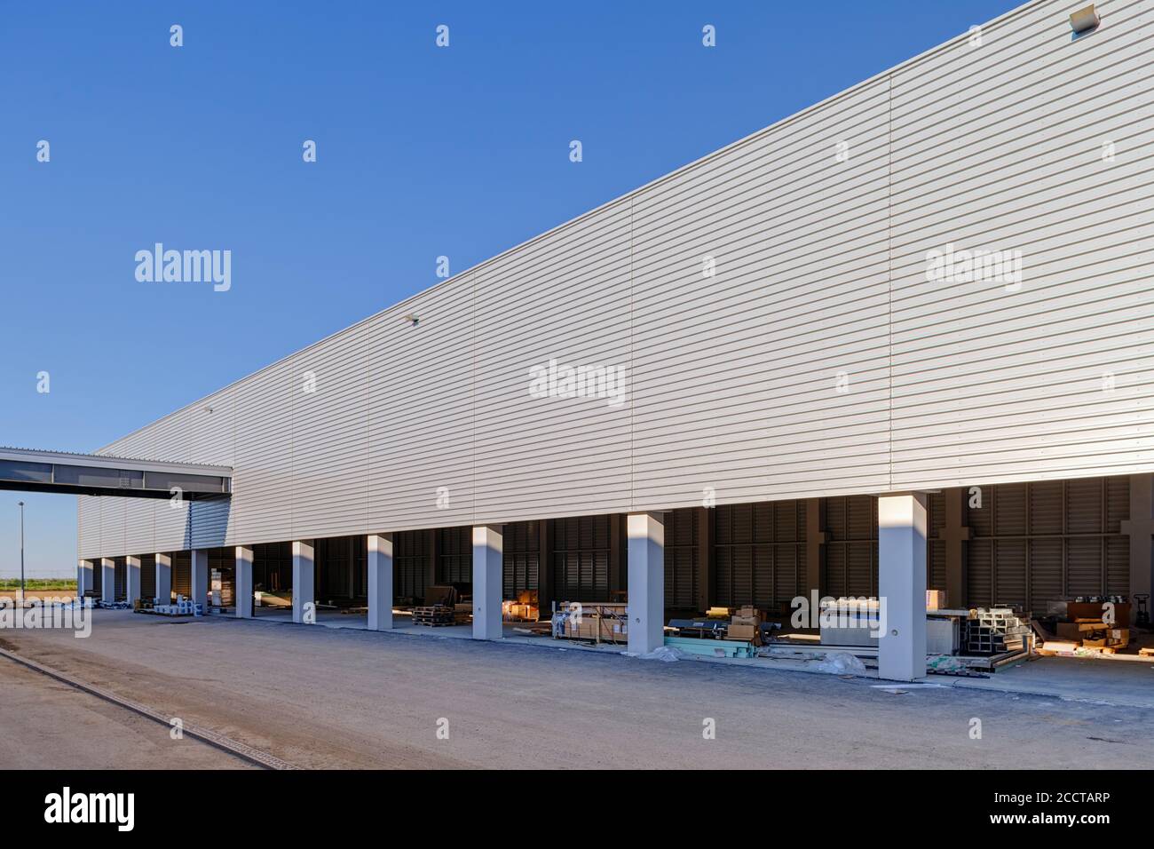 finishing work on building business industrial building Stock Photo - Alamy