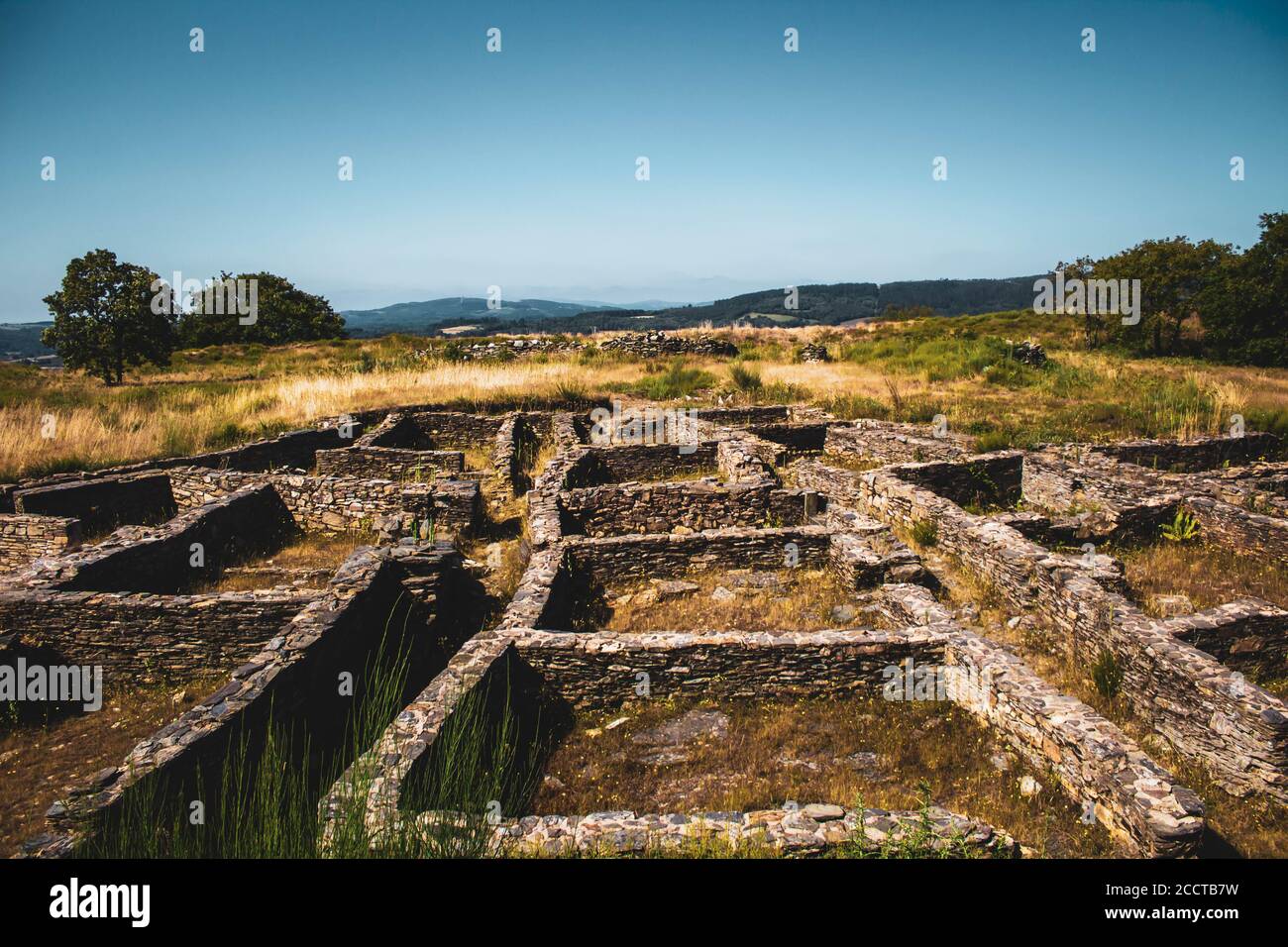 stone maze in the middle of the field against blue sky Stock Photo - Alamy