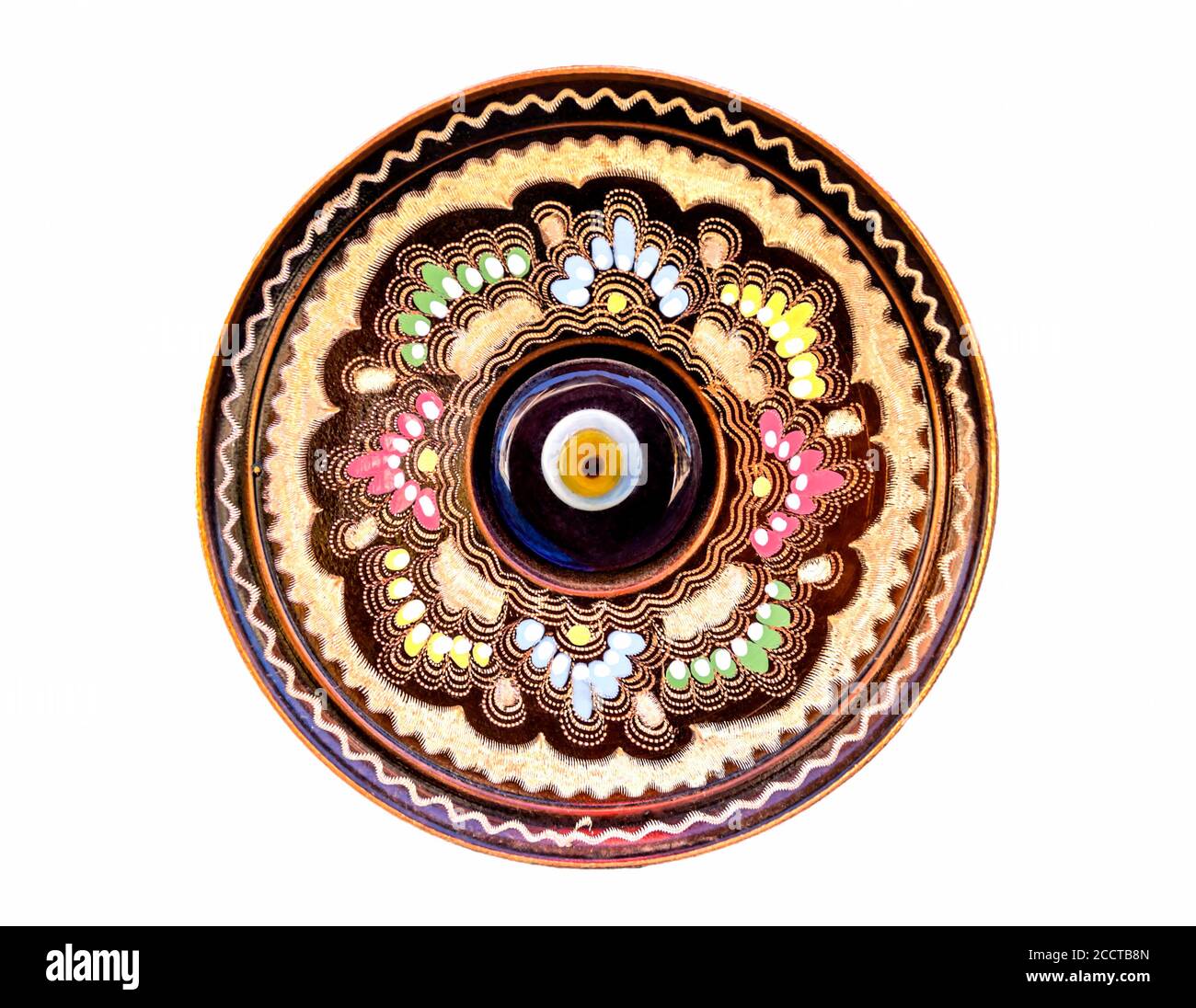 traditional Turkish copper plate - isolated Stock Photo - Alamy
