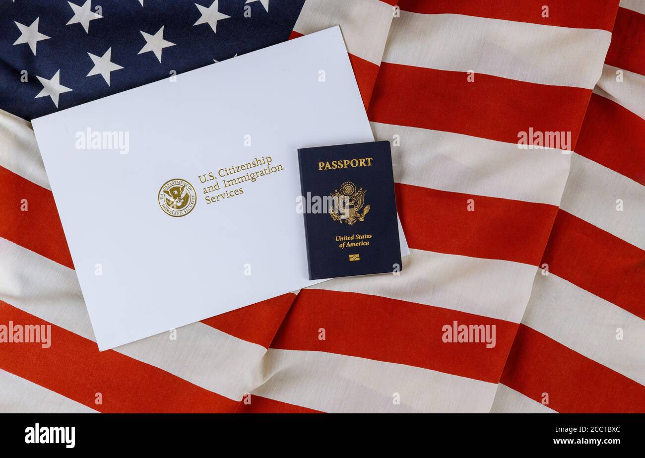 U.S. Citizenship and Immigration Services of naturalization with USA ...