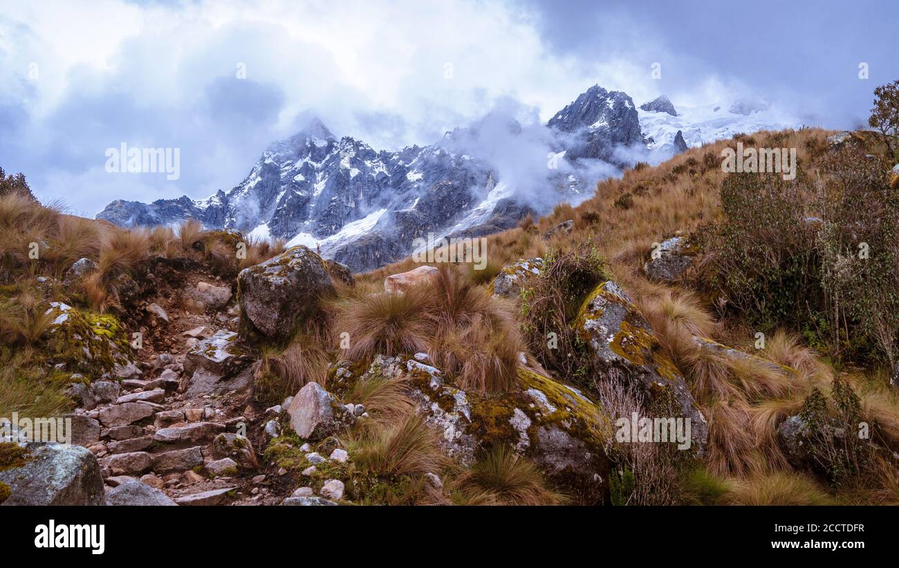Magical path into the Peruvian Andes Stock Photo - Alamy