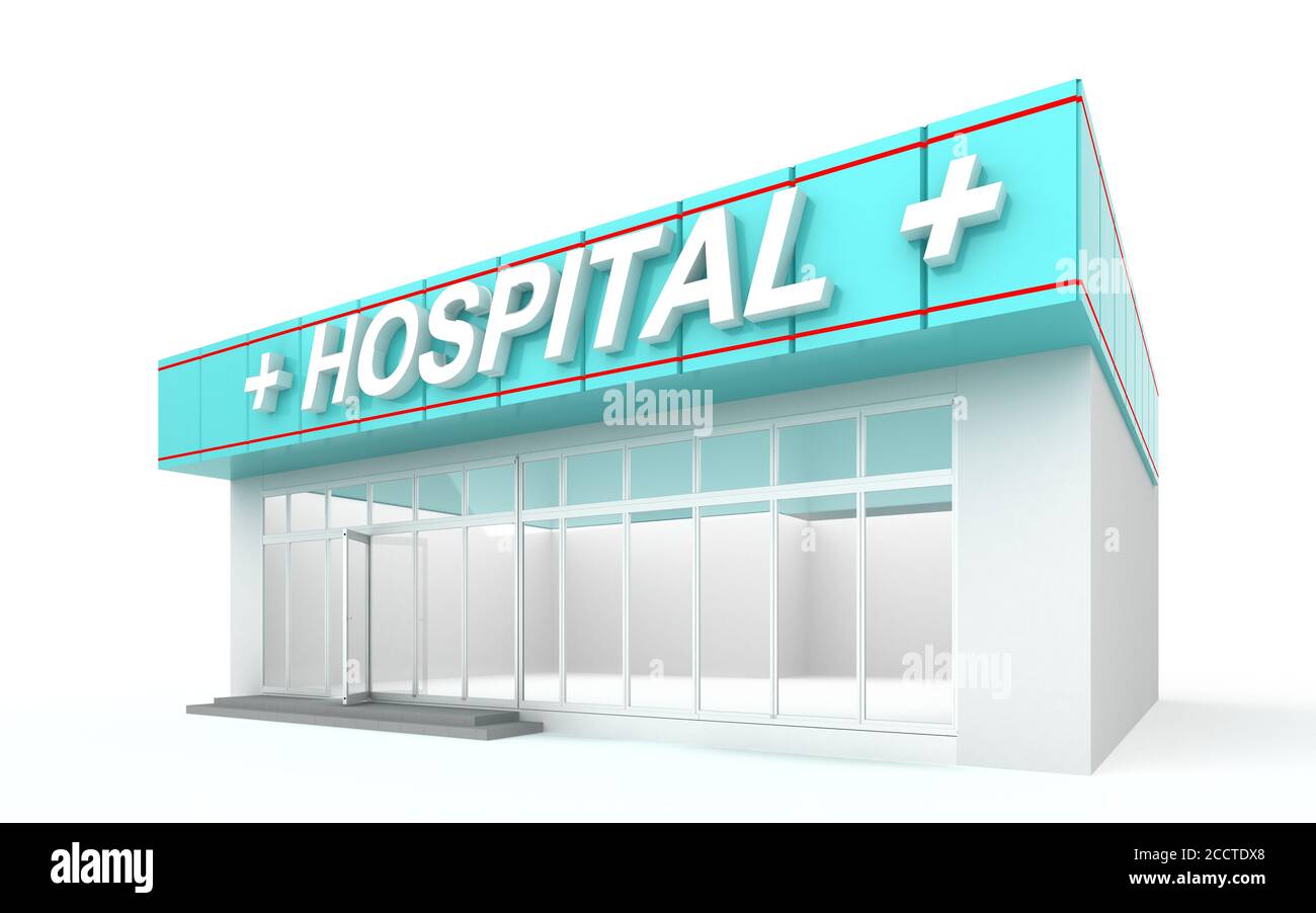 3D illustration of a hospital Stock Photo - Alamy