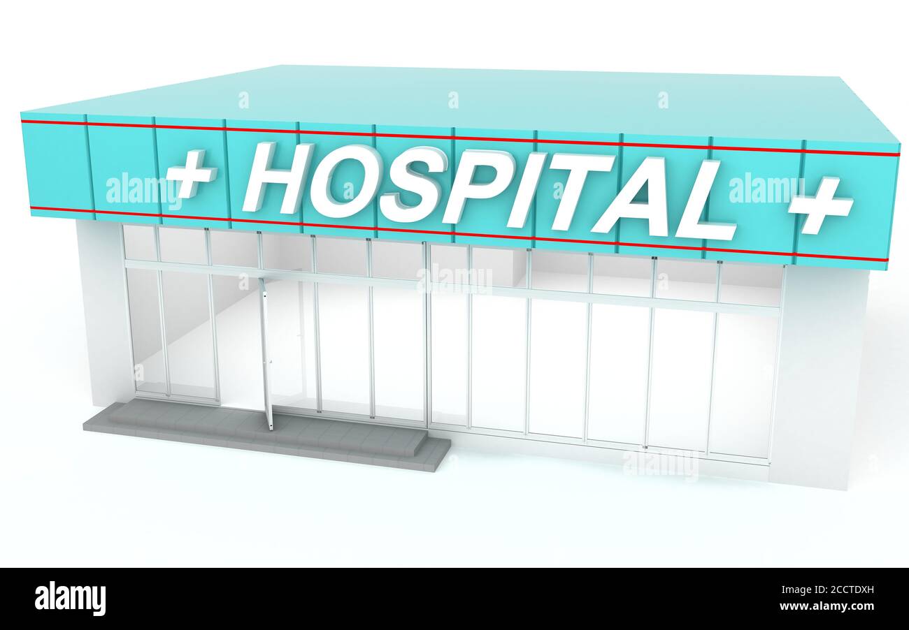 3D illustration of a hospital Stock Photo - Alamy