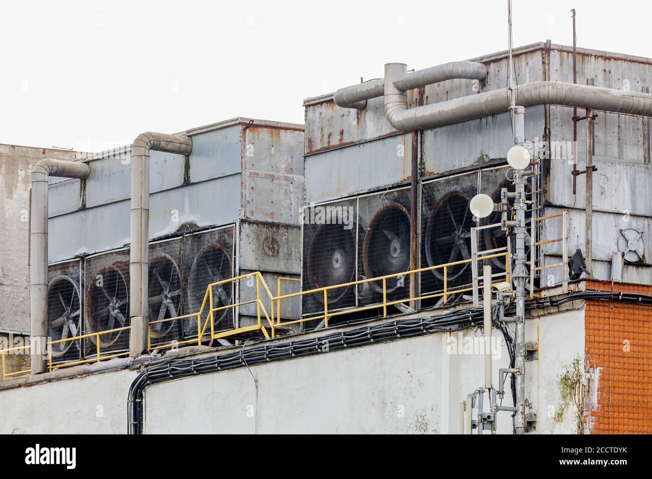 Part old factory chimney hi-res stock photography and images - Alamy