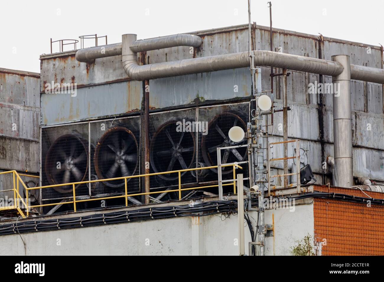 Part old factory chimney hi-res stock photography and images - Alamy