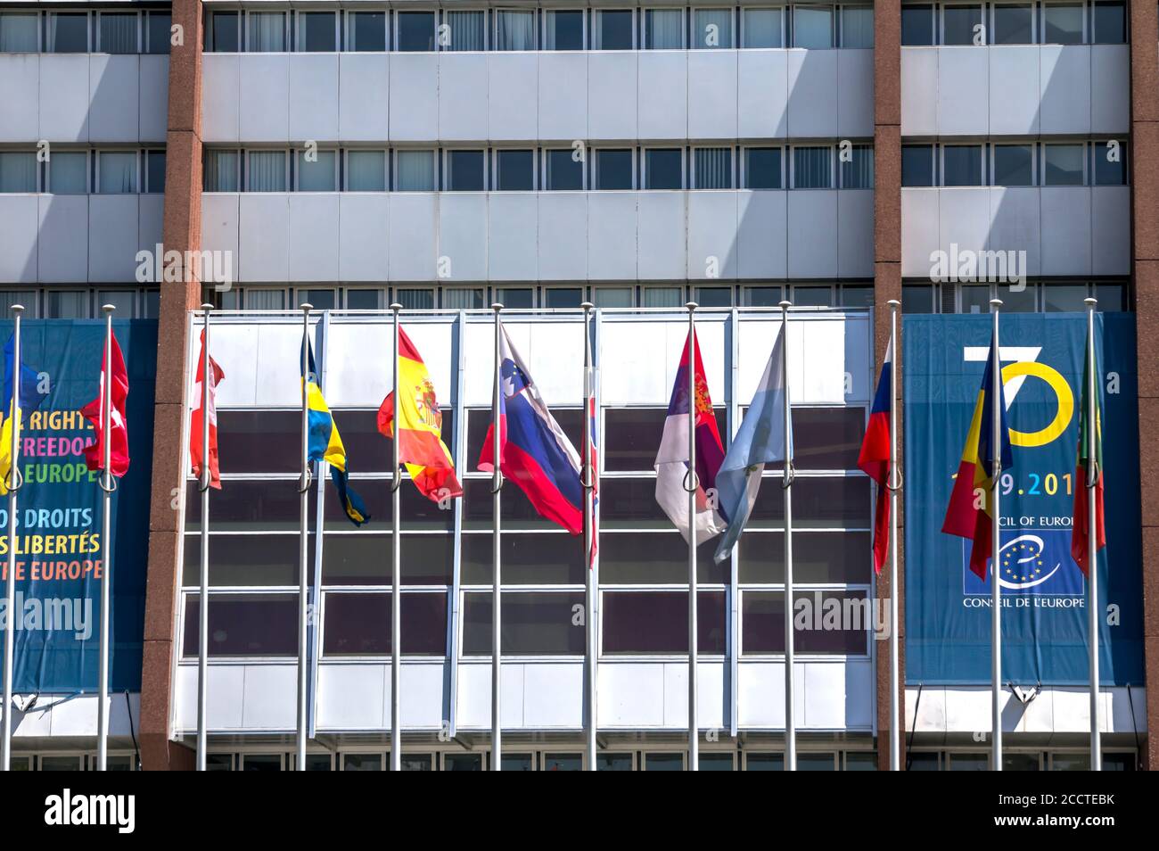 Building of Palace of Europe in Strasbourg city, France. The building ...