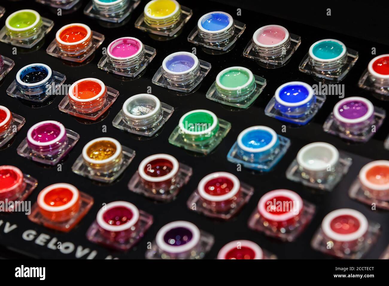 samples gels for nails different colors Stock Photo - Alamy