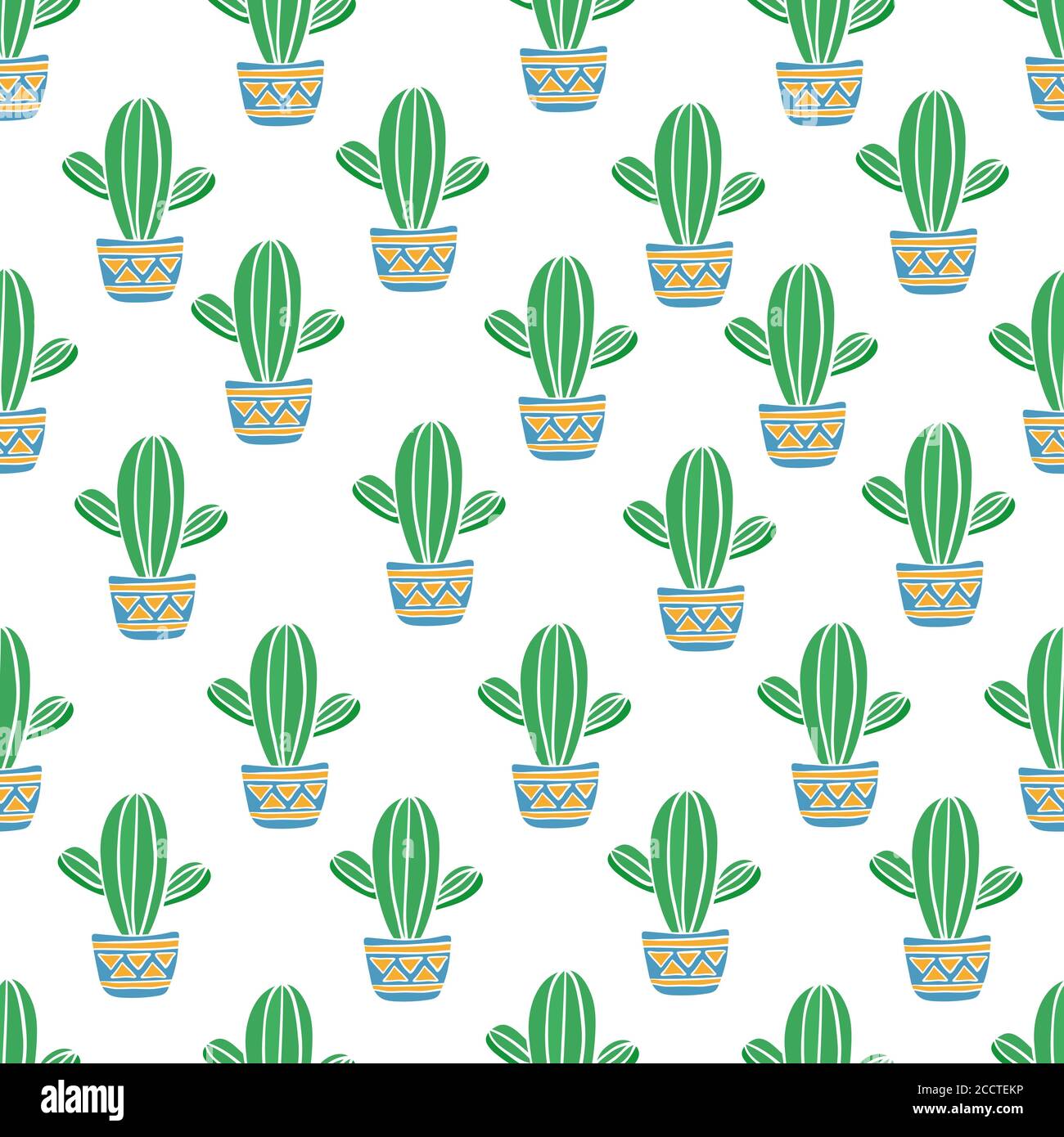 Cacti pattern . Cute seamless background Stock Vector Image & Art - Alamy