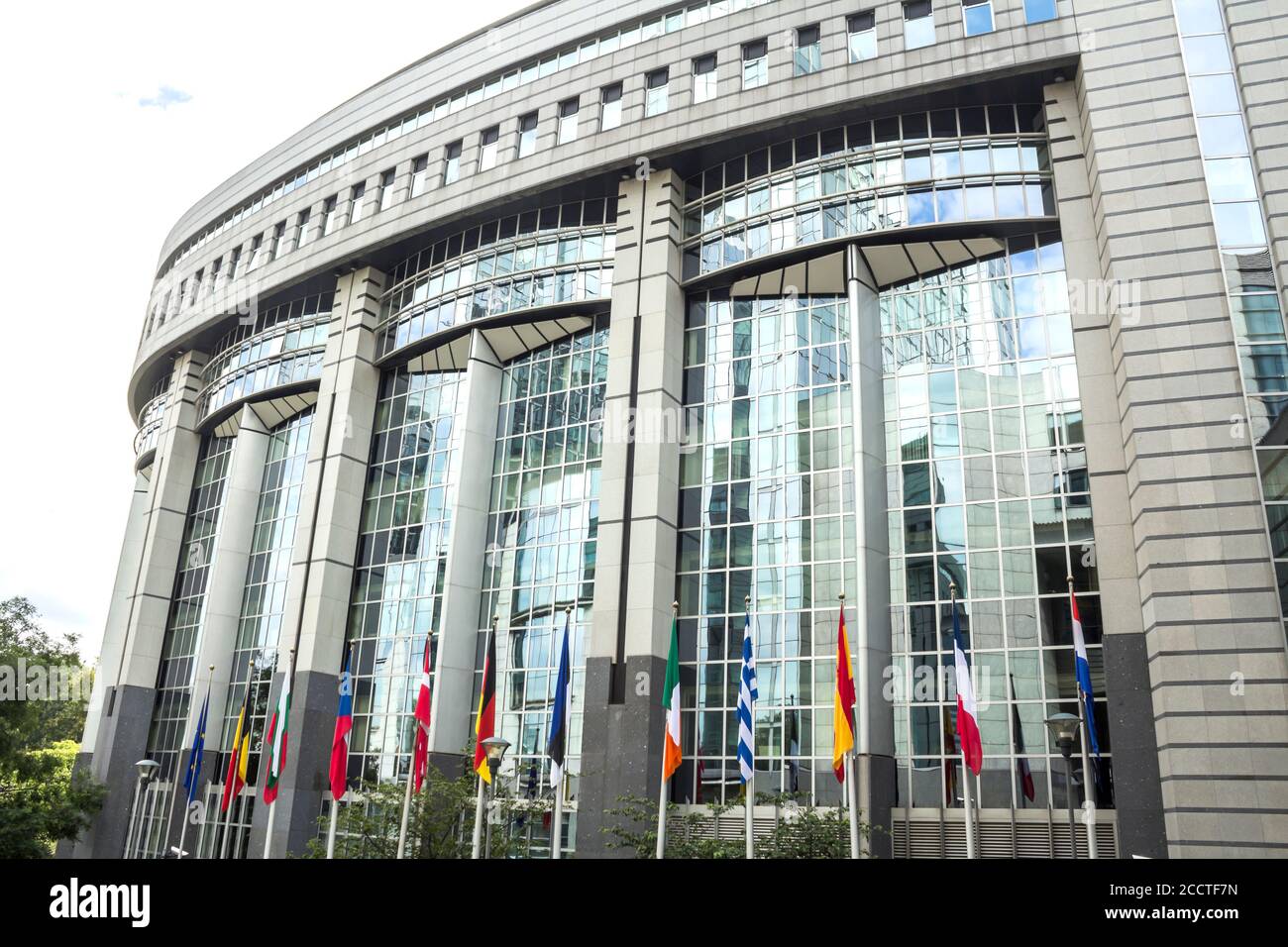 Brussels, BELGIUM : European Parliament building in Brussels, Belgium ...