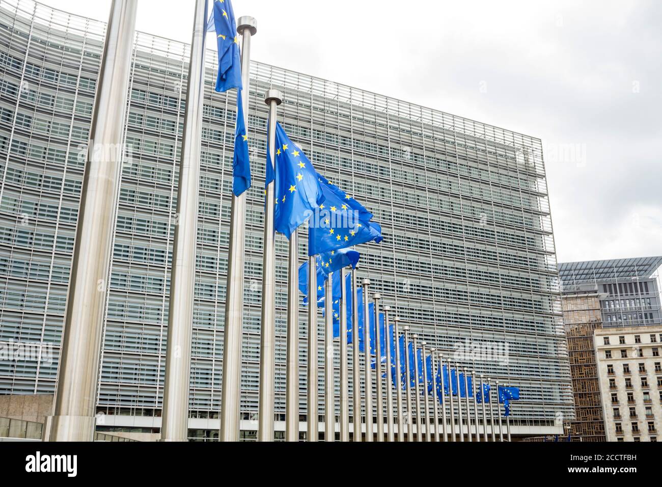Brussels, BELGIUM - : European Commission Headquarters building in ...
