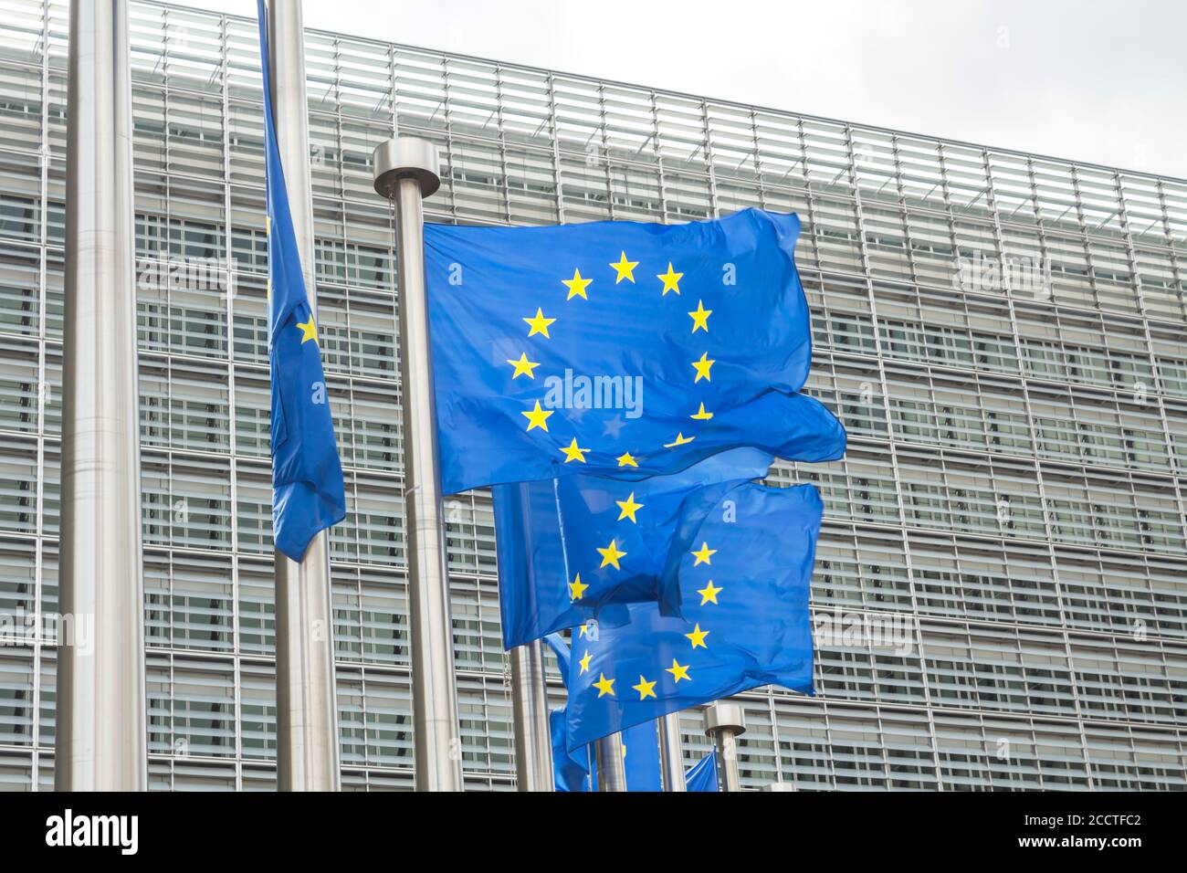 Brussels, BELGIUM - : European Commission Headquarters building in ...