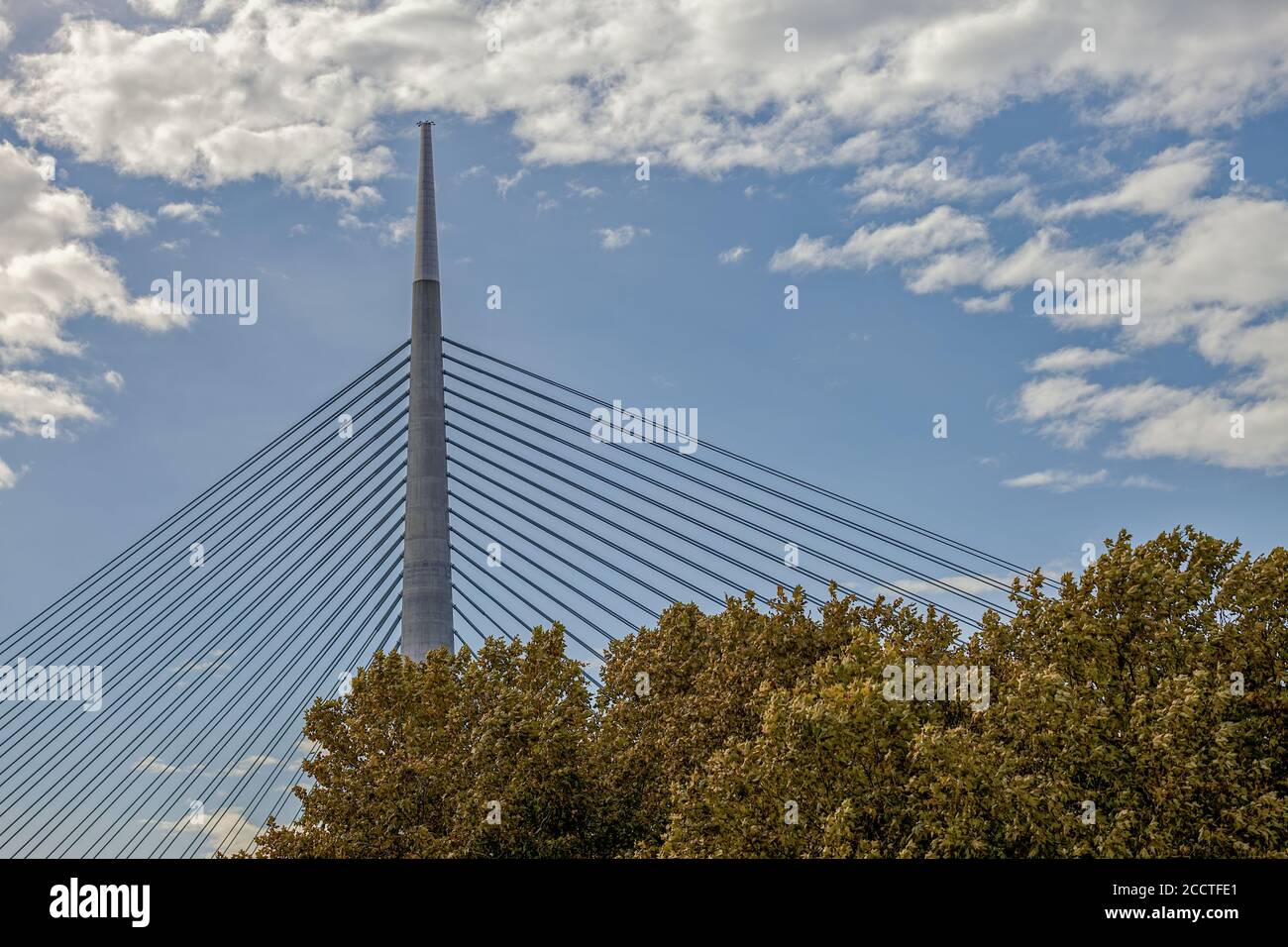 pylon of 200 meters on the bridge Stock Photo - Alamy