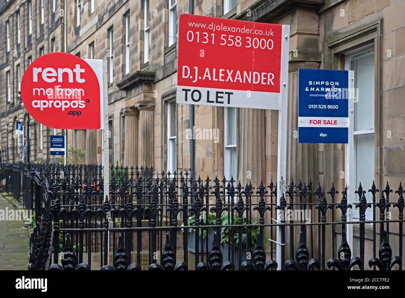 Estate agents sign on residential property in Edinburgh's New Town ...
