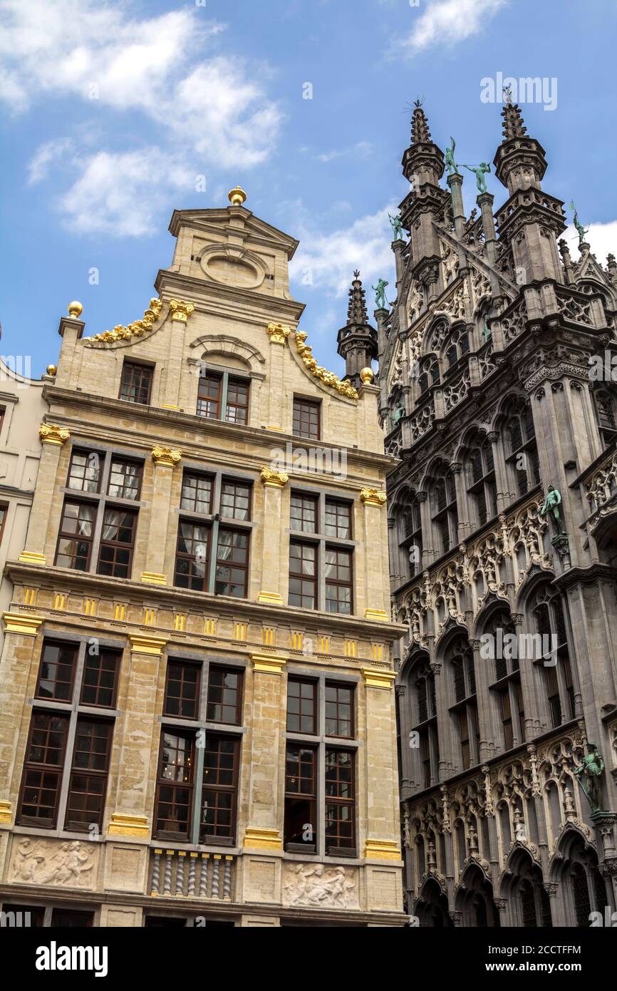 Brussels, BELGIUM : The World Heritage Grand Place, historic buildings ...