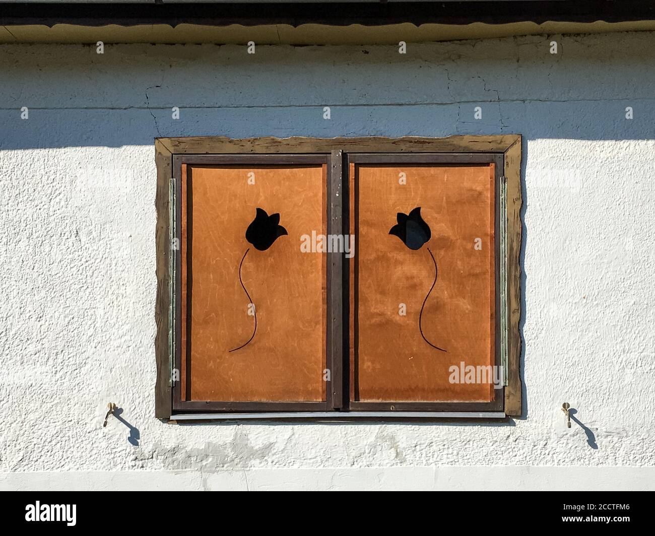 Old traditional, rustic house in village Holloko, Hungary. Handmade ...