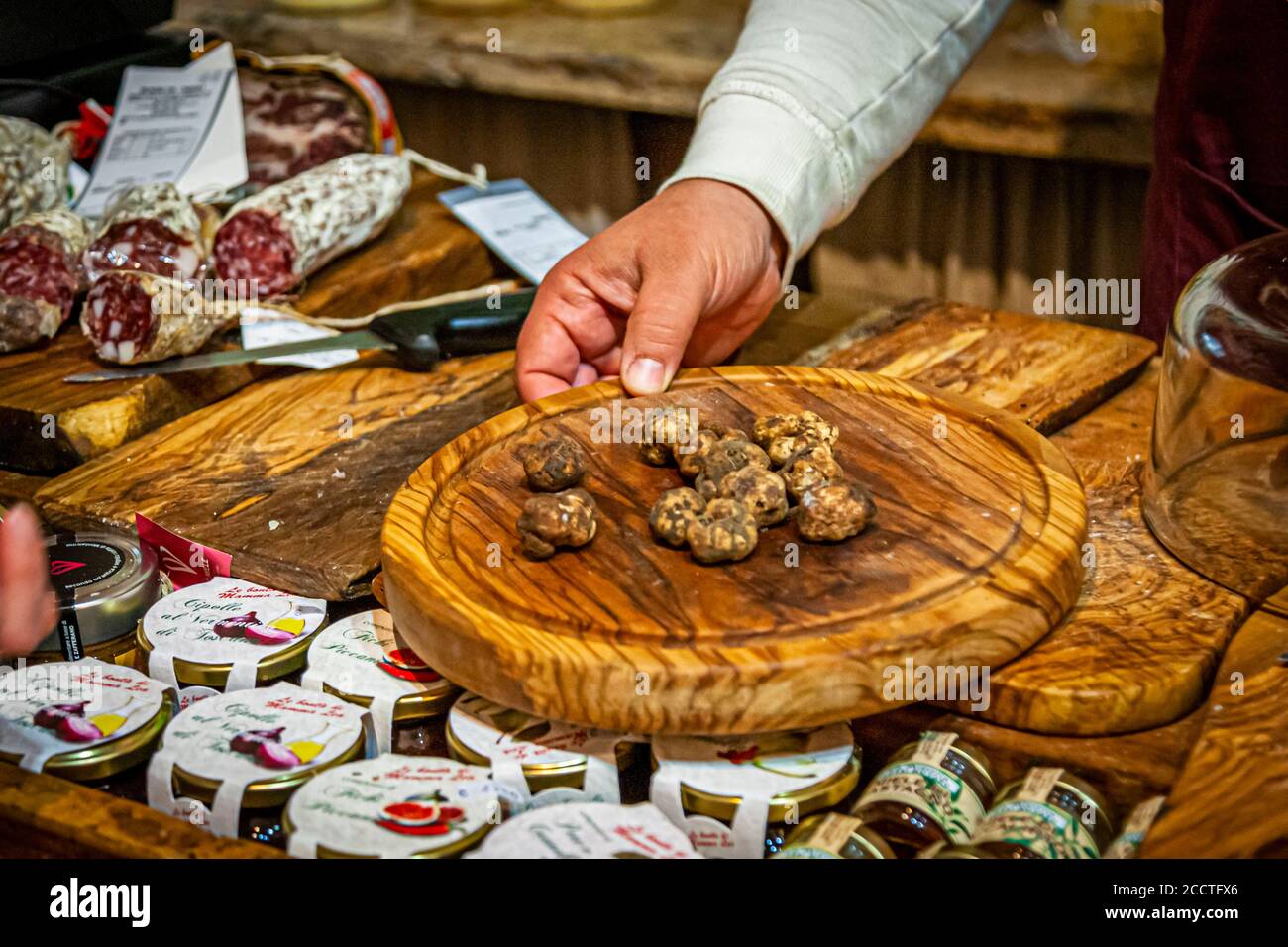 Old town of Pienza, Tuscany, Italy, famous for good pecorino cheeese ...