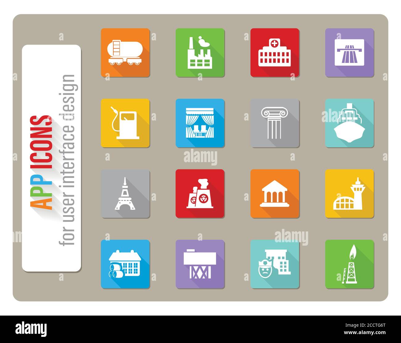 infrastructure icon set Stock Vector Image & Art - Alamy