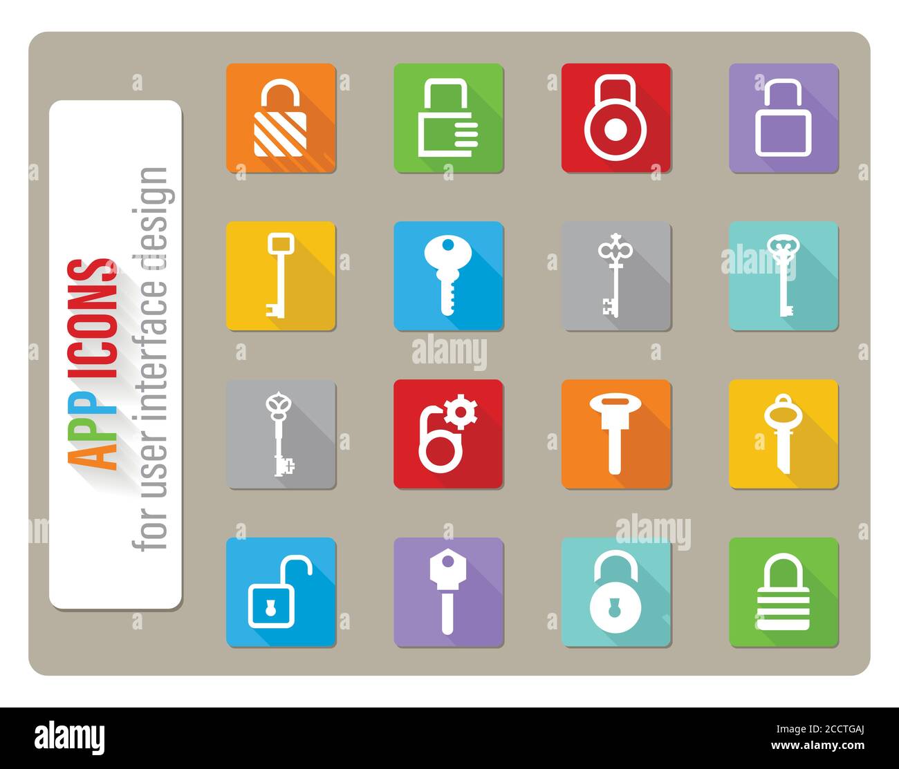 lock and key icon set Stock Vector Image & Art - Alamy