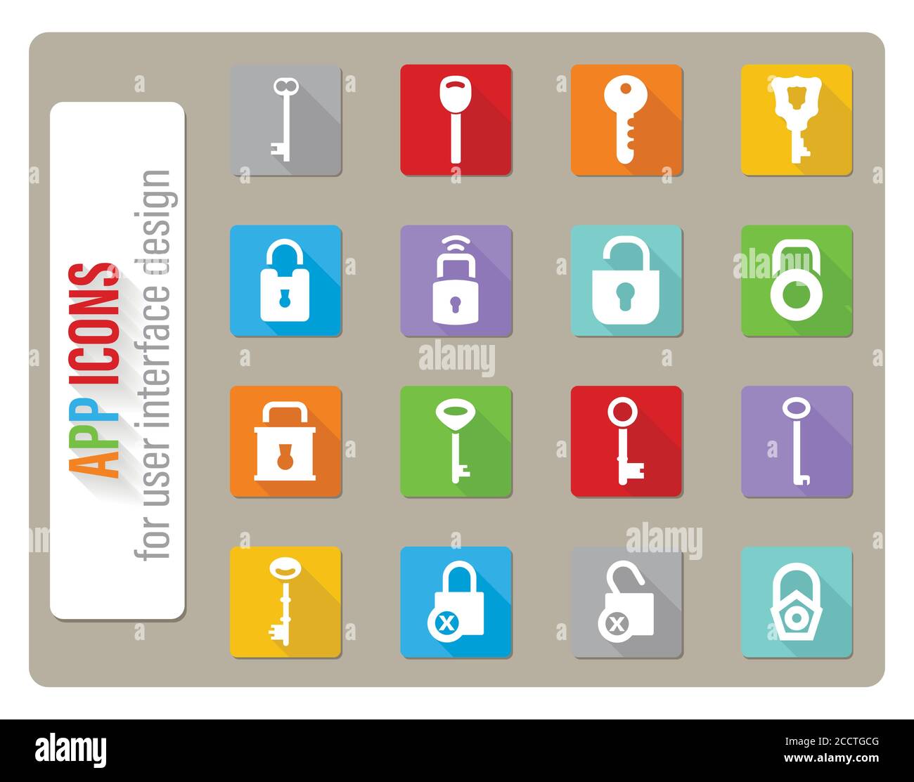 lock and key icon set Stock Vector Image & Art - Alamy