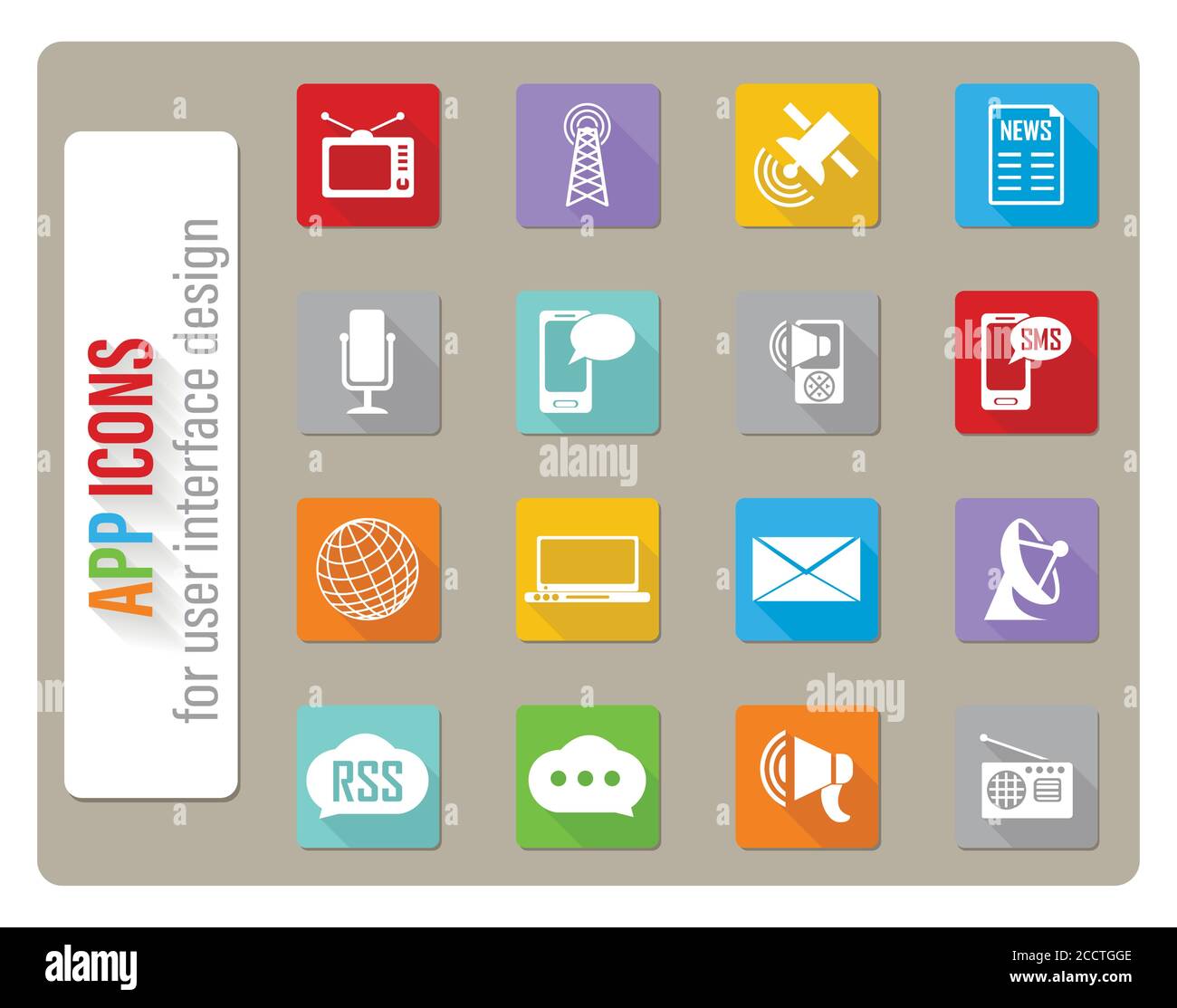 media icon set Stock Vector Image & Art - Alamy