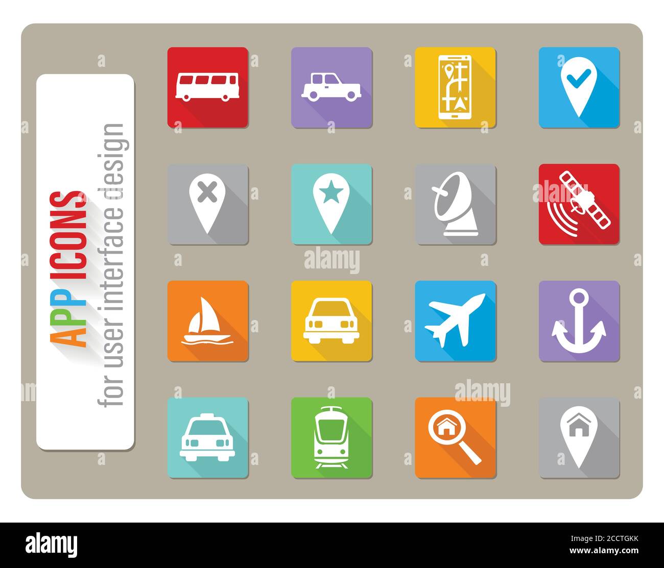 Navigation simply icons Stock Vector Image & Art - Alamy