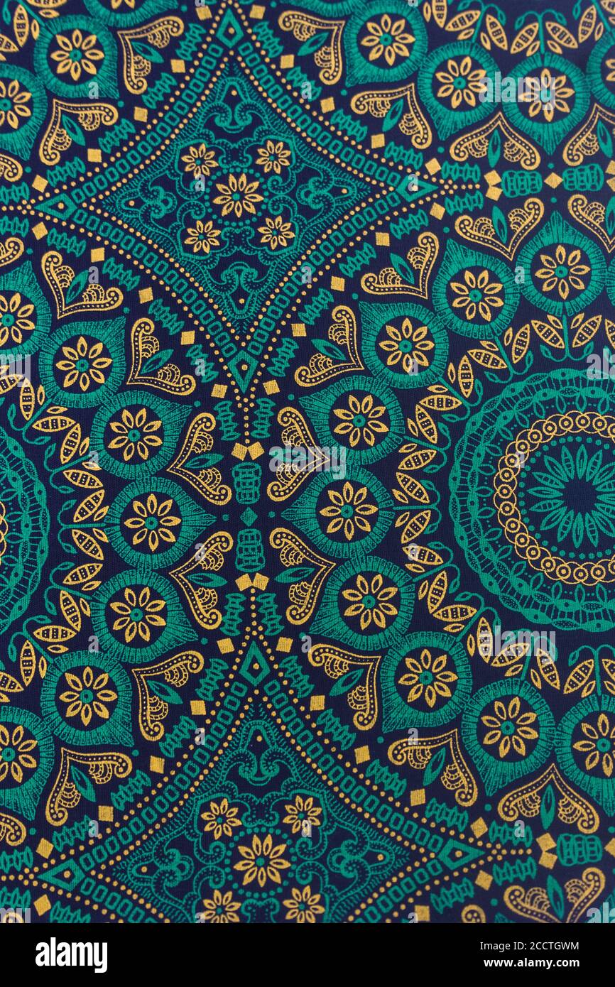 Mandala pattern on fabric Stock Photo - Alamy