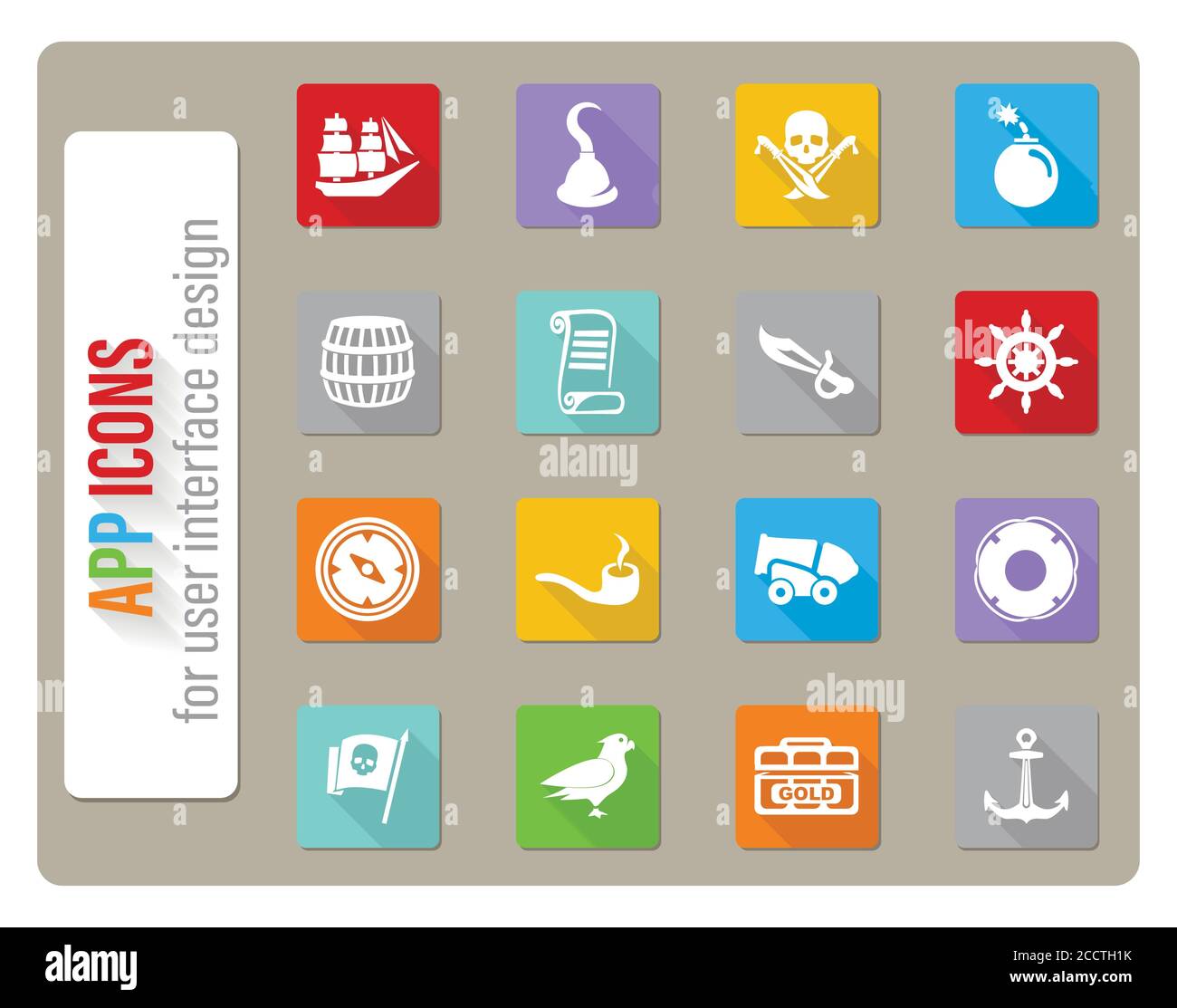 pirates icon set Stock Vector Image & Art - Alamy