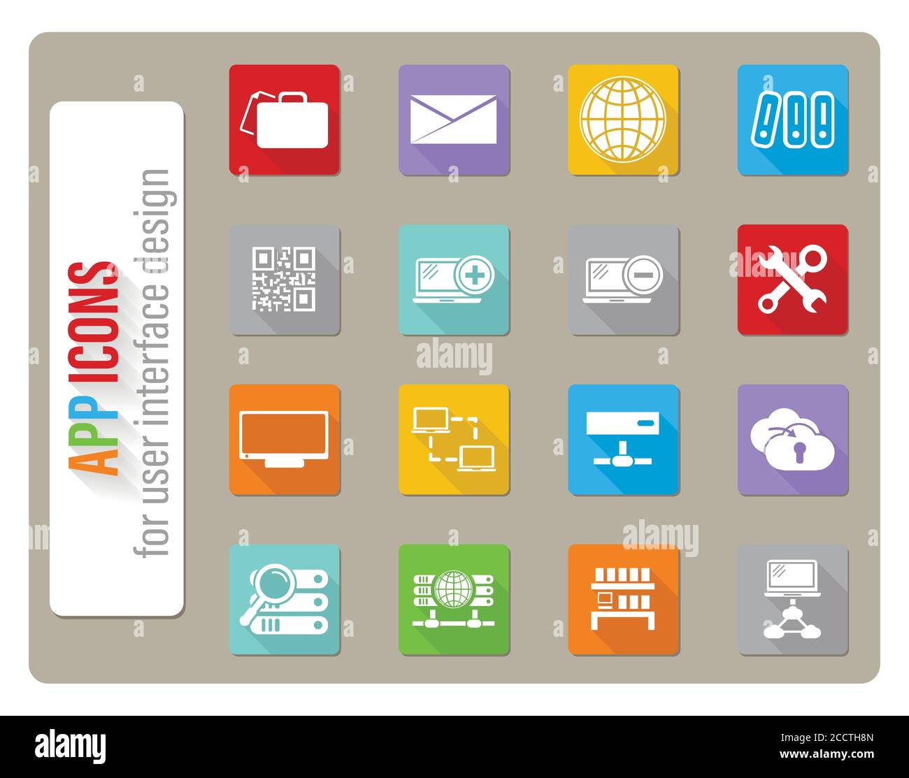 server icon set Stock Vector Image & Art - Alamy