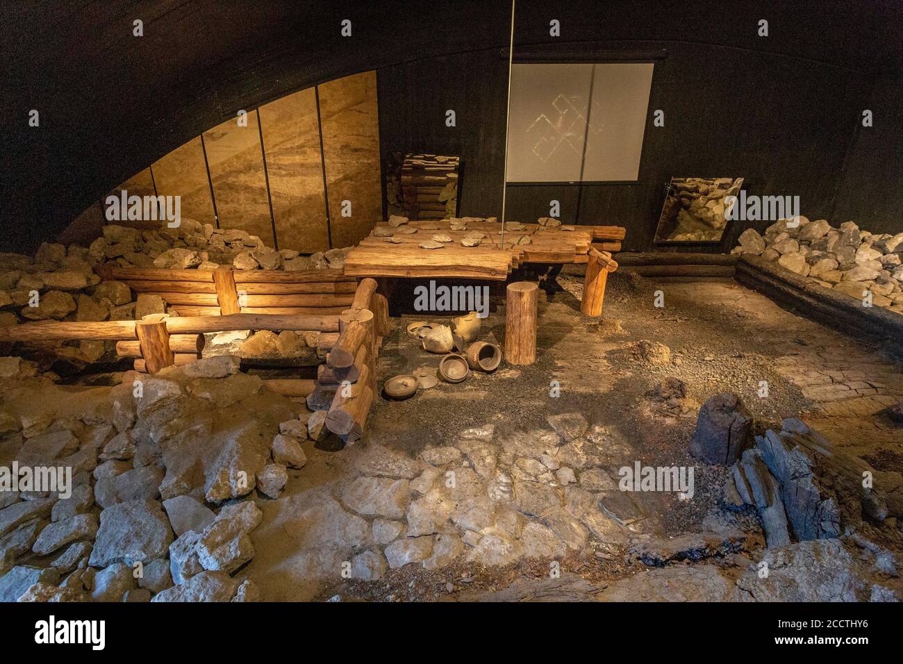 Reconstruction interior neolithic house hi-res stock photography and ...