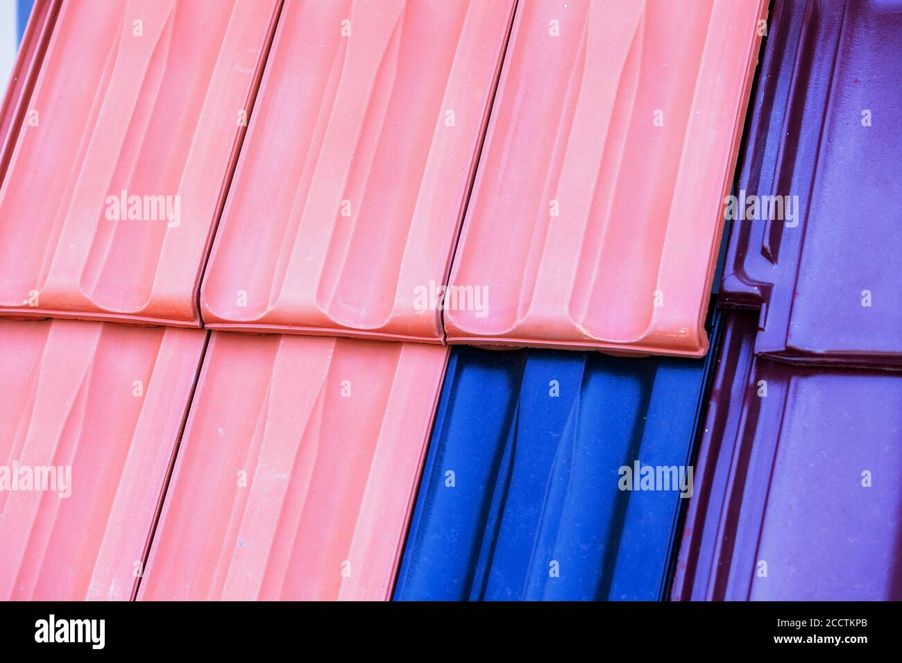 roof tiles of various colors for roofs Stock Photo - Alamy