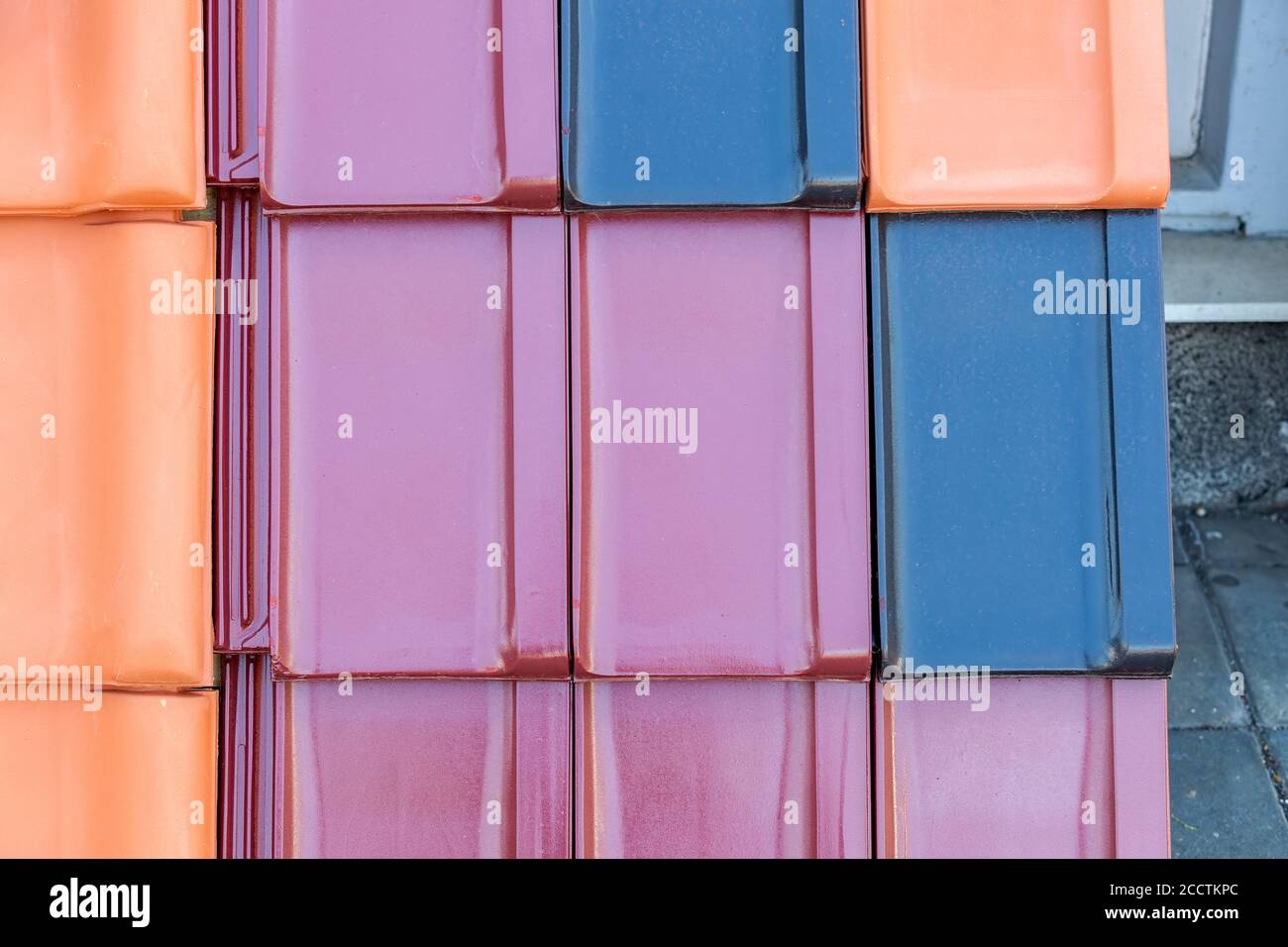roof tiles of various colors for roofs Stock Photo - Alamy